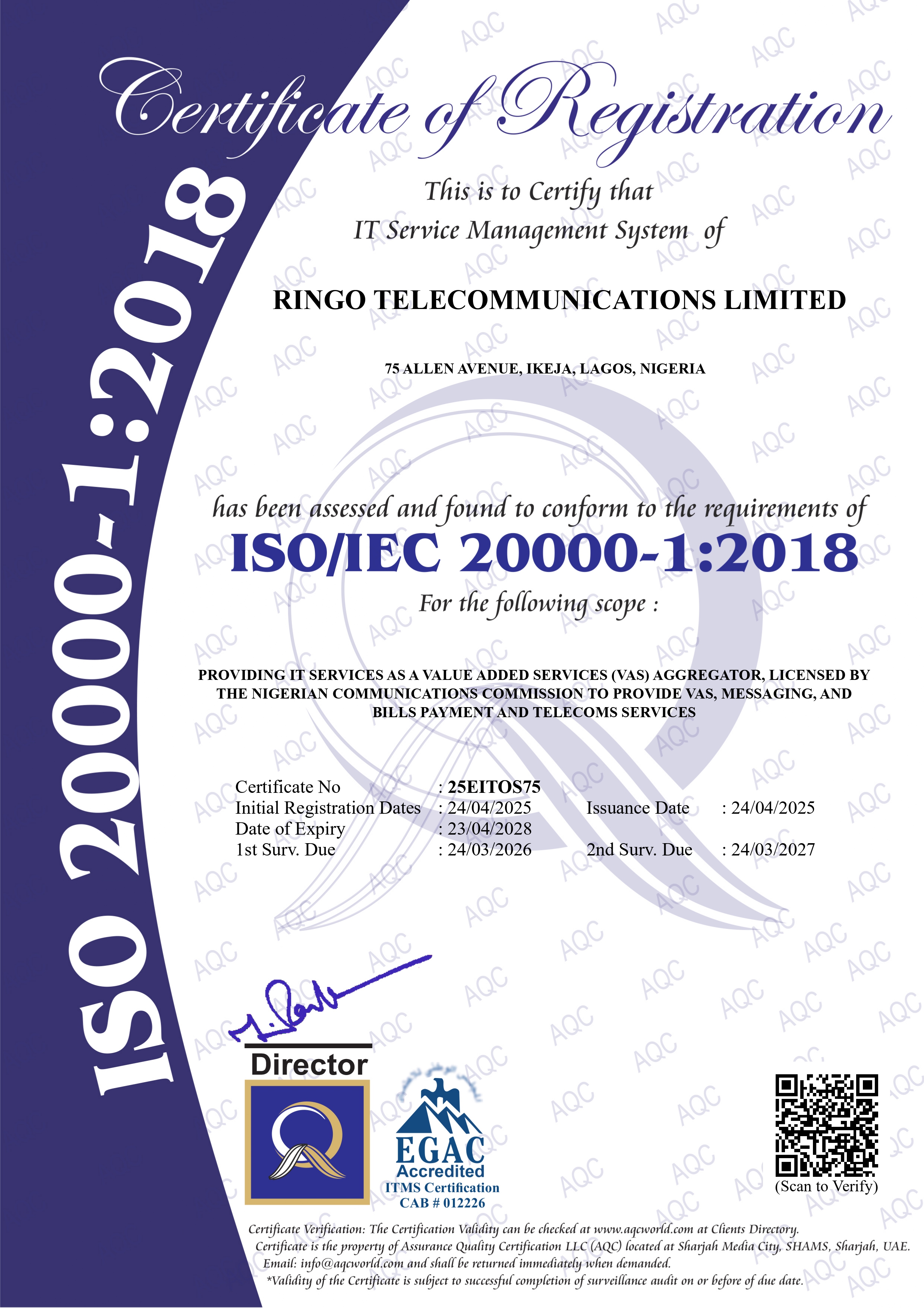 Ringo Telecommunications Limited – Buy Airtime, Data, Bills Payment